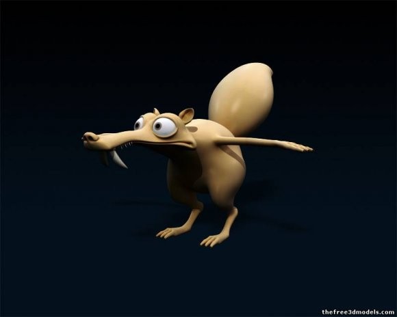 Ice Age Scrat Free 3D Model - .3ds .obj .max .sldprt - Free3D