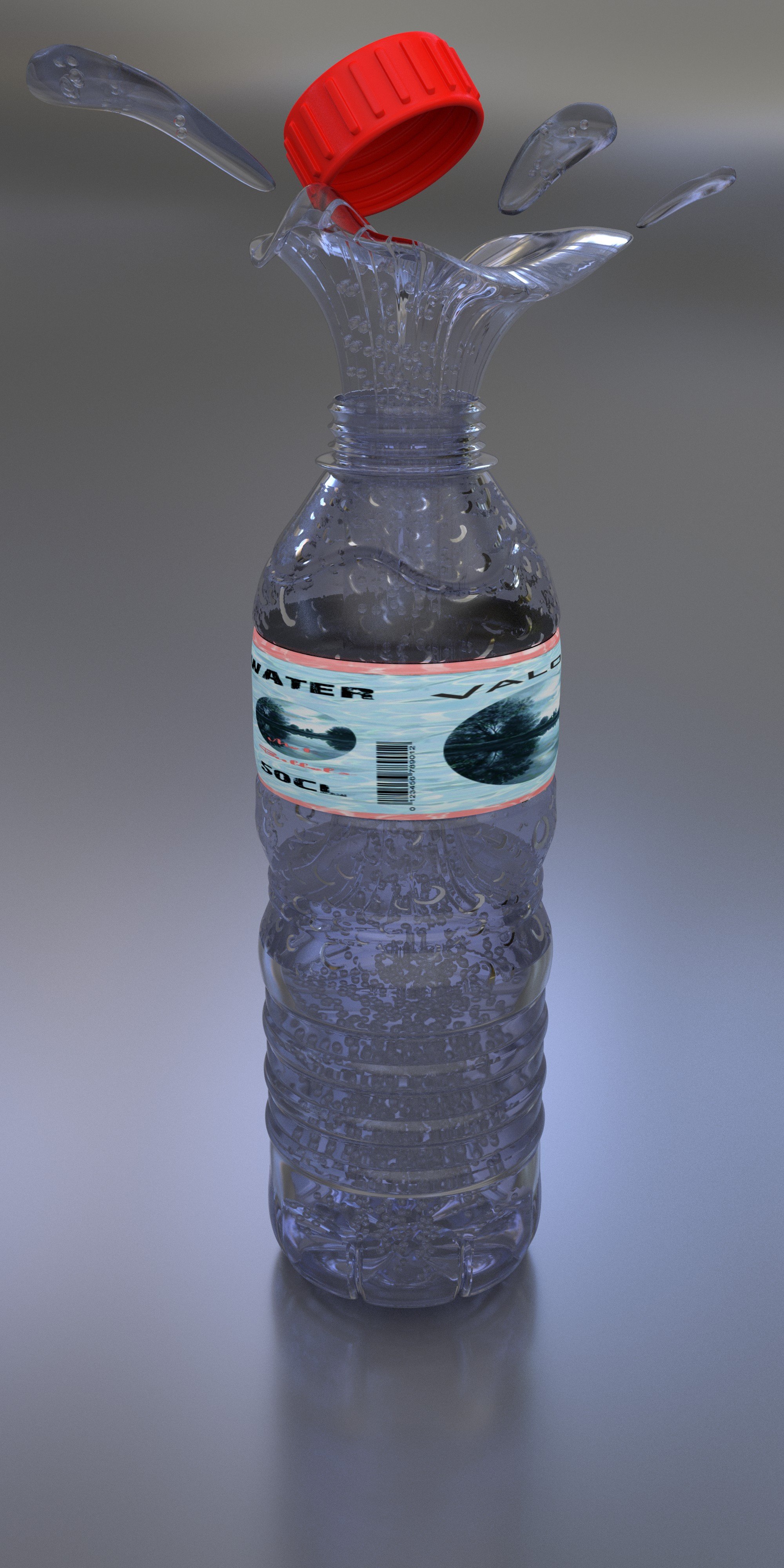 Bottled water Free 3D Model - .3ds .obj .dae .blend .fbx - Free3D