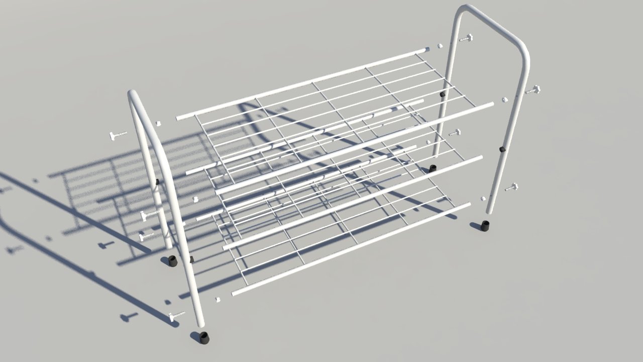 Shoe rack Free 3D Model - .ma - Free3D