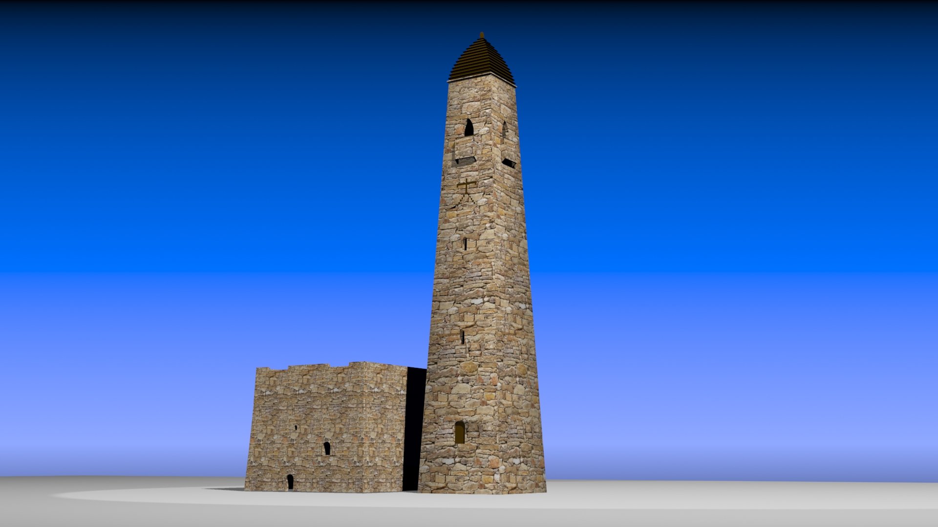 Chechen-Vainakh early medieval battle tower Free 3D Model - .max .obj ...