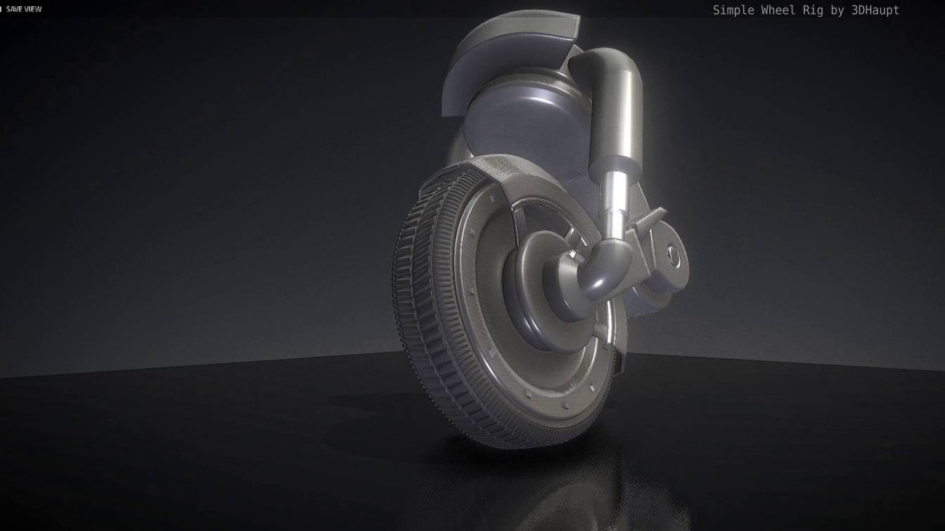Simple wheel rig with hydraulics Free 3D Model - .tbscene .stl . .obj ...