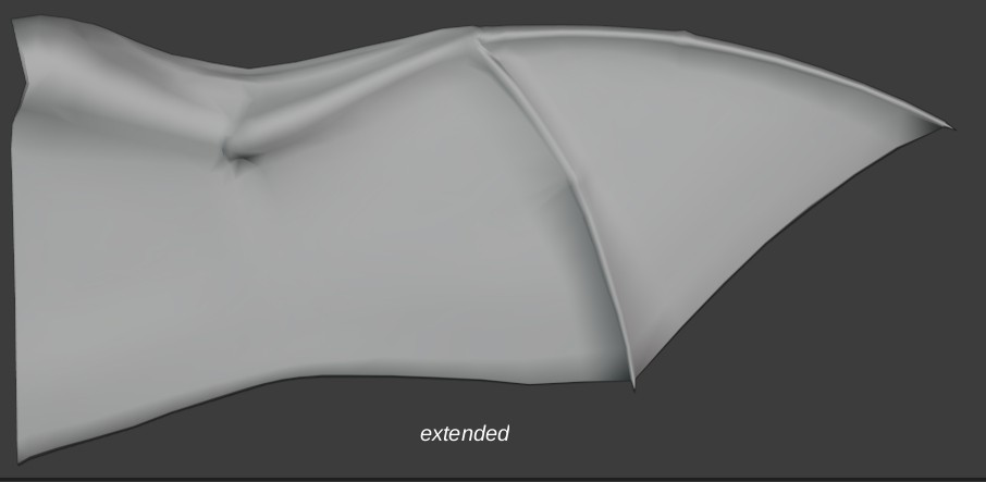 Membraneous wing with surface deform modifier Free 3D Model - .blend ...