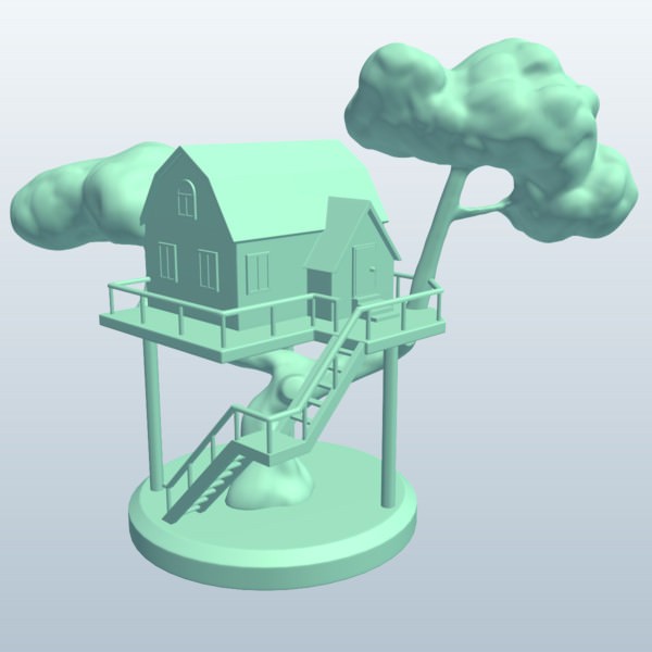 Fantasy Tree HouseMultiRoom v1 Free 3D Model - .obj .stl - Free3D