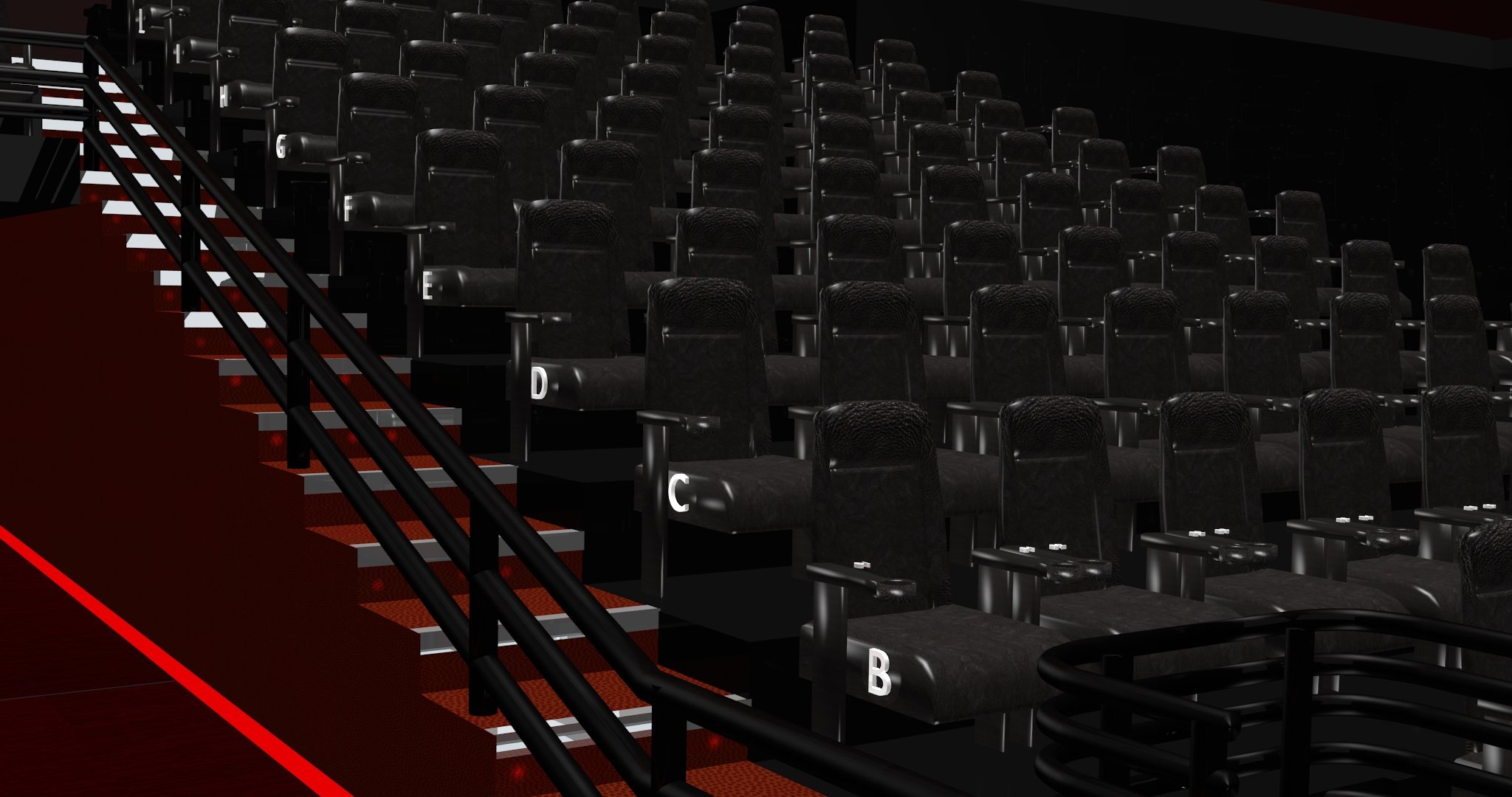Cine room Free 3D Model - .blend - Free3D