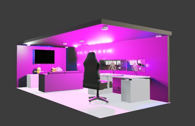 Gaming Room Free 3D Model - .blend .obj - Free3D