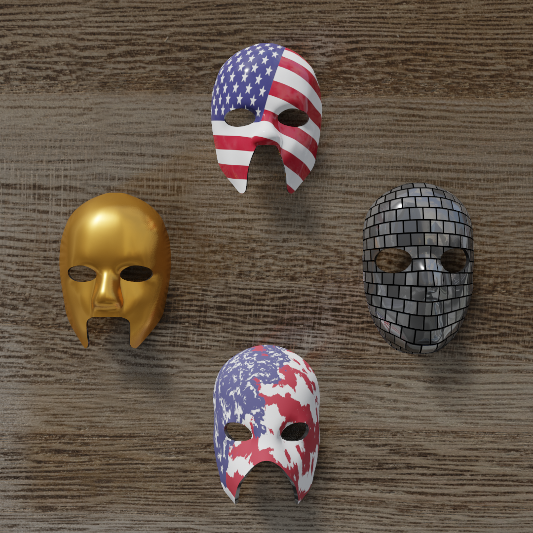Face masks Free 3D Model - .blend .obj .fbx - Free3D