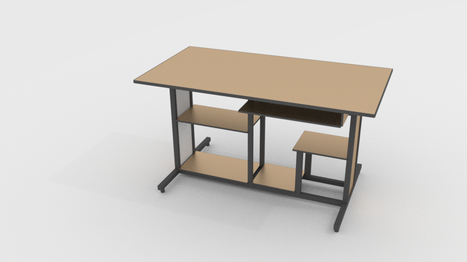 Modern study table Free 3D Model - .blend .fbx - Free3D