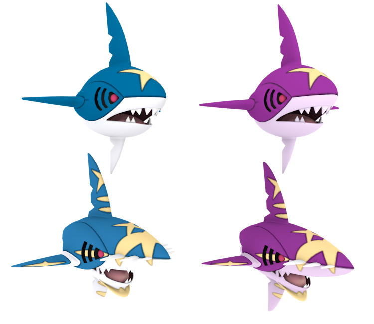 Sharpedo (Pokemon) Modelo 3D gratis - .dae .fbx - Free3D