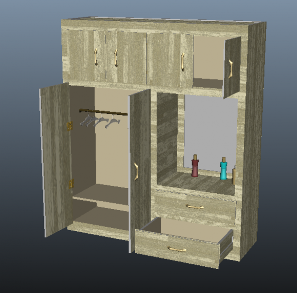 Wardrobe Free 3D Model - .mb - Free3D