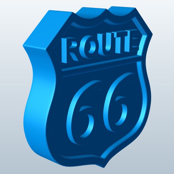 Route 66 highway sign v1 Free 3D Model - .obj .stl - Free3D