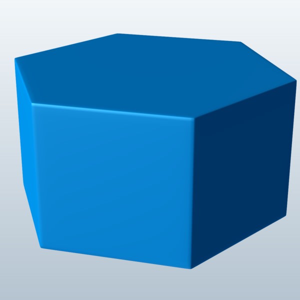 Hexagonal prism v1 Free 3D Model - .obj .stl - Free3D