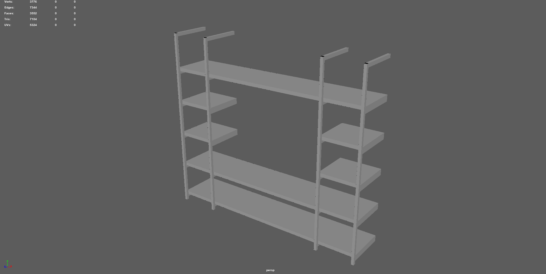 TV Table shelf Free 3D Model - .fbx - Free3D
