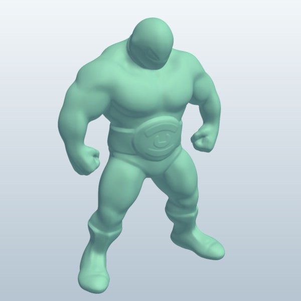 Fig wrestlerMasked v2 Free 3D Model - .obj .stl - Free3D