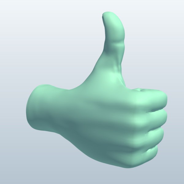 Thumbs Up v1 Free 3D Model - .obj .stl - Free3D