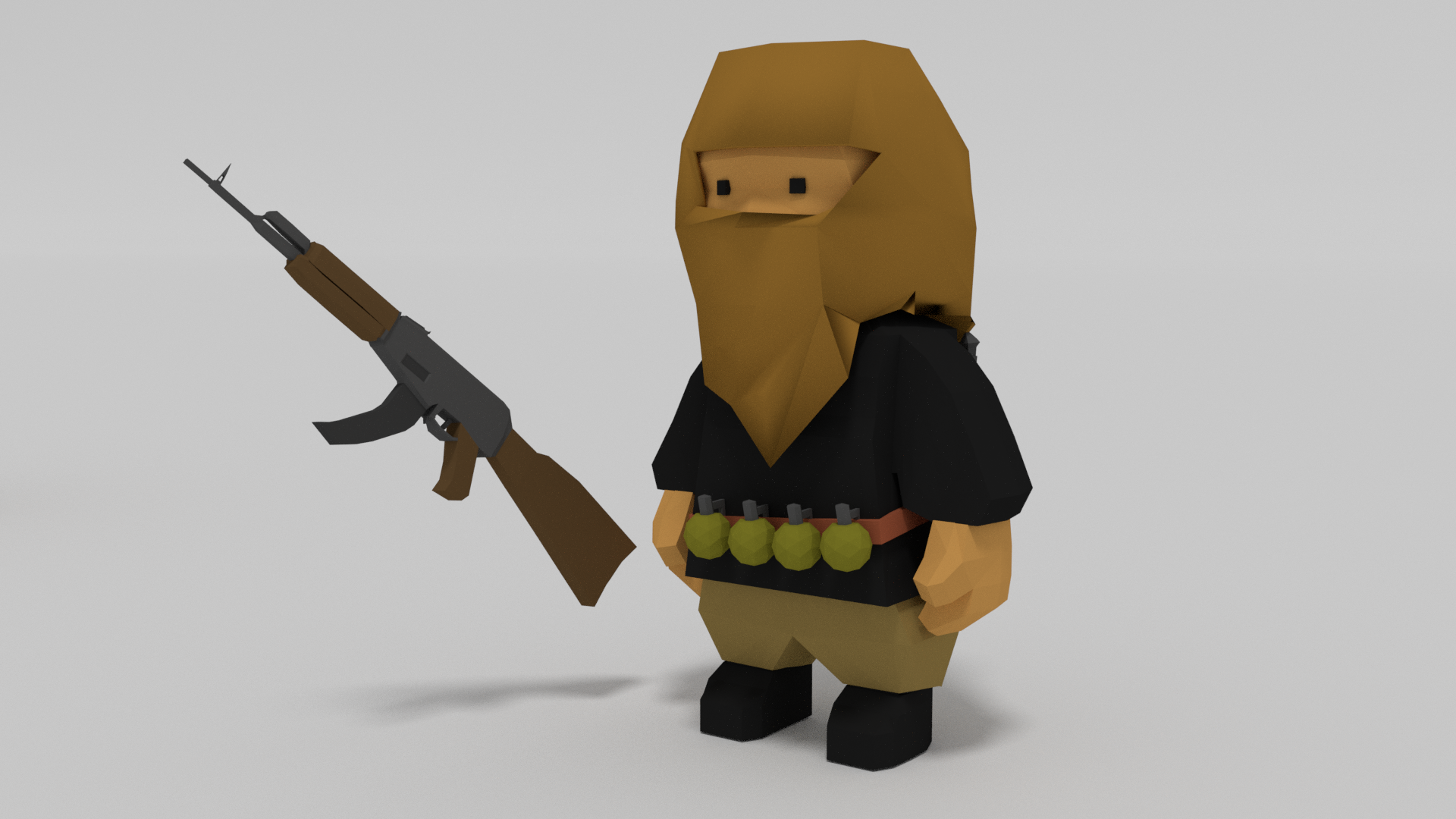 Low Poly Rigs Soldier Free 3D Model - .obj .blend .fbx - Free3D