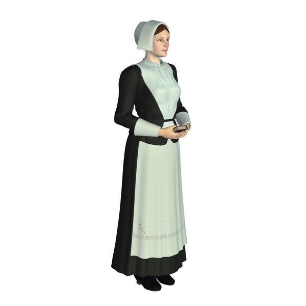 Pilgrim female V2 Free 3D Model - .obj .stl - Free3D