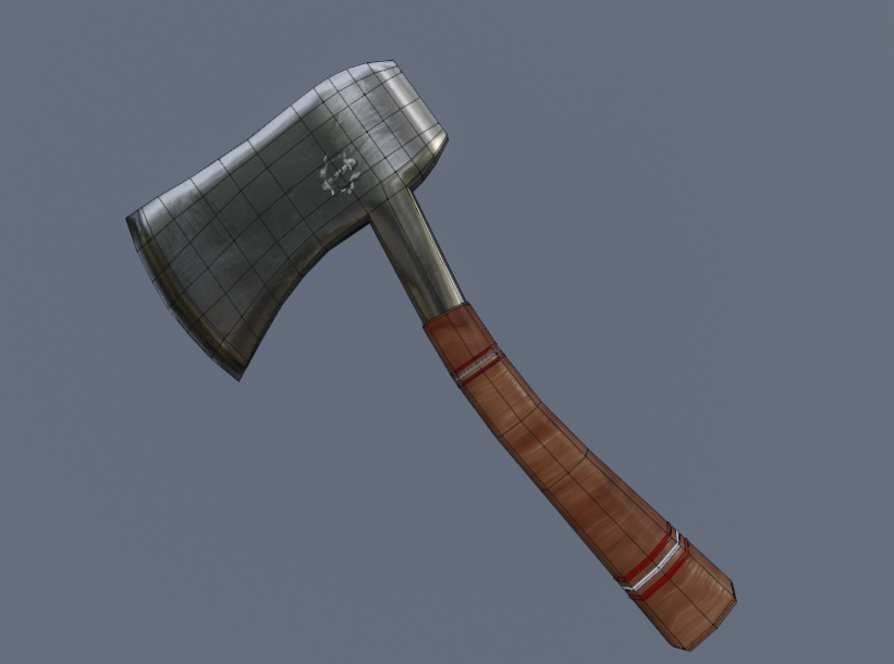 Hatchet ax low poly Free 3D Model - .texture .obj .fbx .dae - Free3D