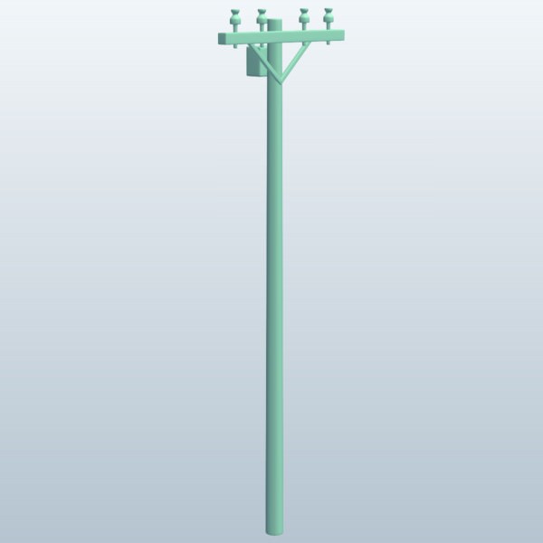 Telephone Pole v1 Free 3D Model - .obj .stl - Free3D