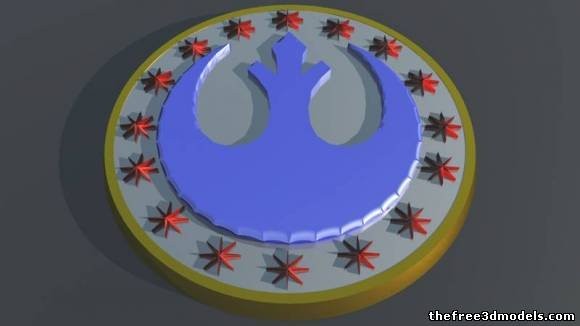 Star Wars new republic symbol Free 3D Model - .3ds .obj .sldprt - Free3D