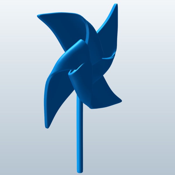 Pinwheel V1 Free 3D Model - .obj .stl - Free3D