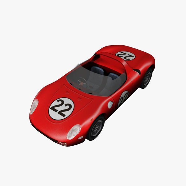 Slot car red SG v1 Free 3D Model - .obj .stl - Free3D
