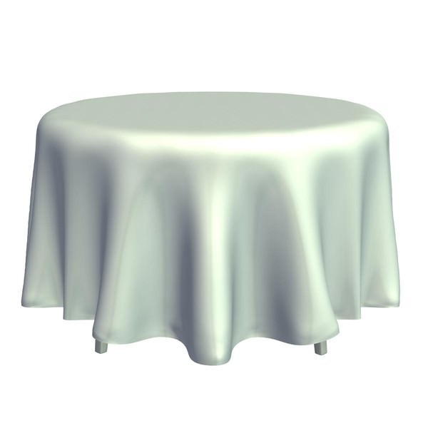 Round Table with Tablecloth v1 Free 3D Model - .obj .stl - Free3D