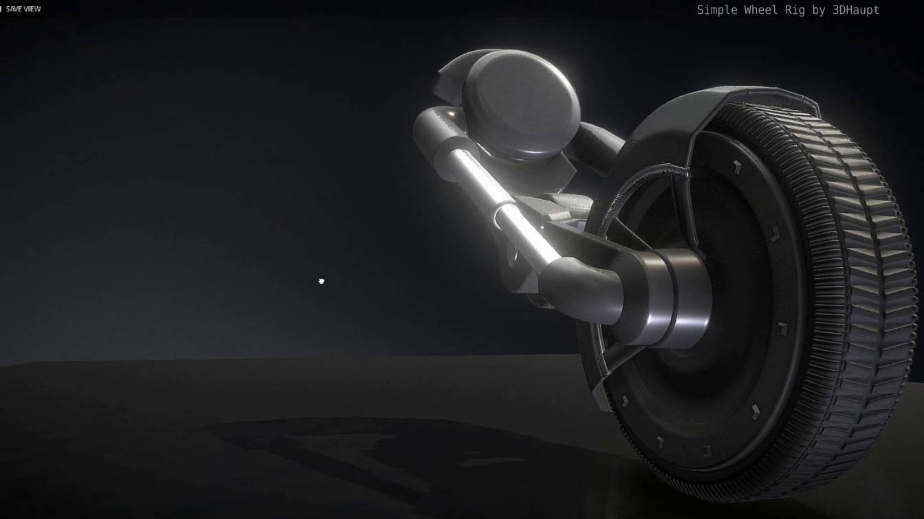 Simple wheel rig with hydraulics Free 3D Model - .tbscene .stl . .obj ...