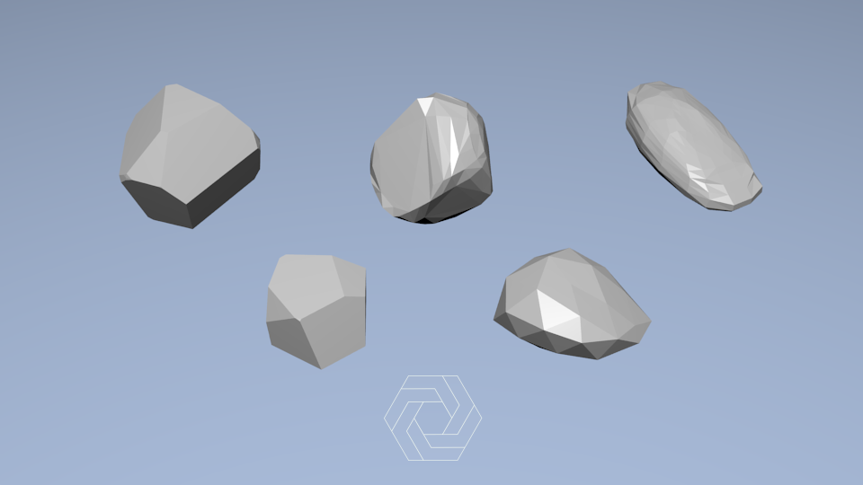 Rock Pack (5 piece) + 4 texture Free 3D Model - .obj - Free3D