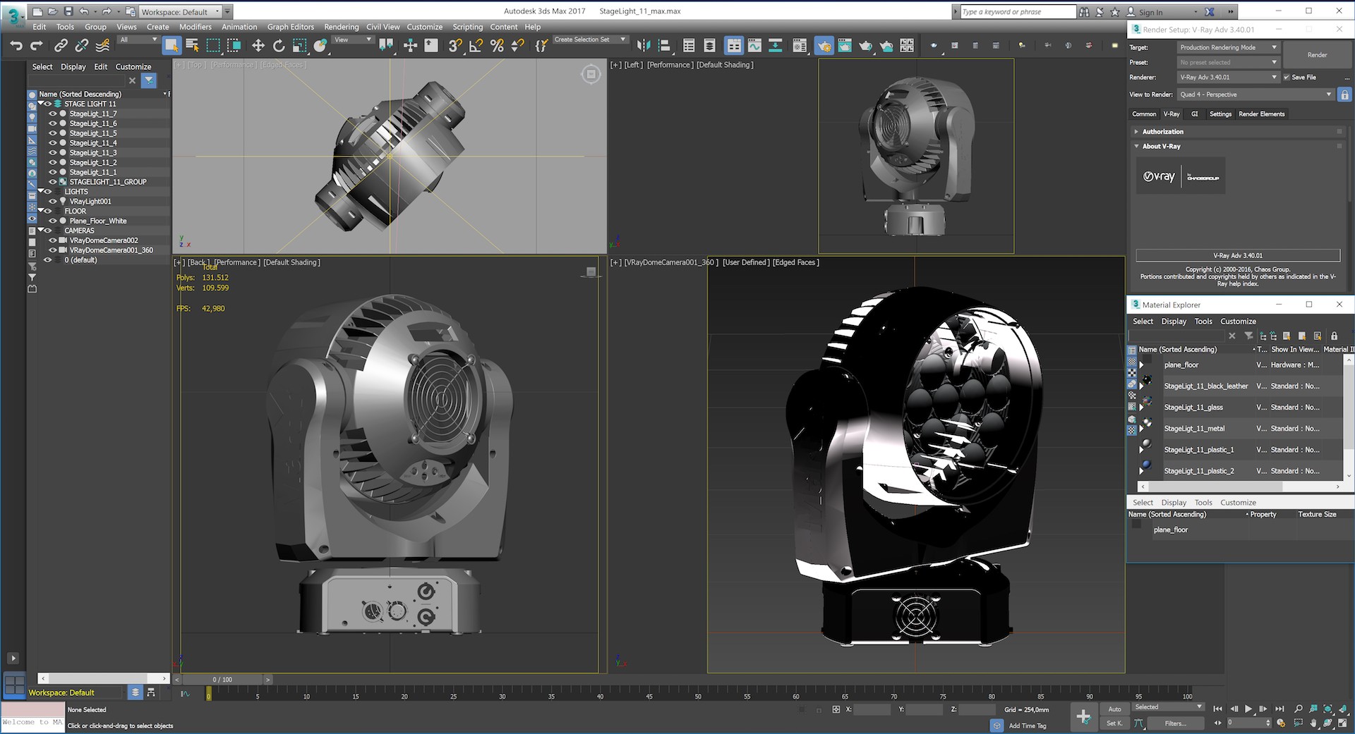 Stage Light 11 Free 3D Model - .stl .obj .max .fbx .cinema .4d .aep ...