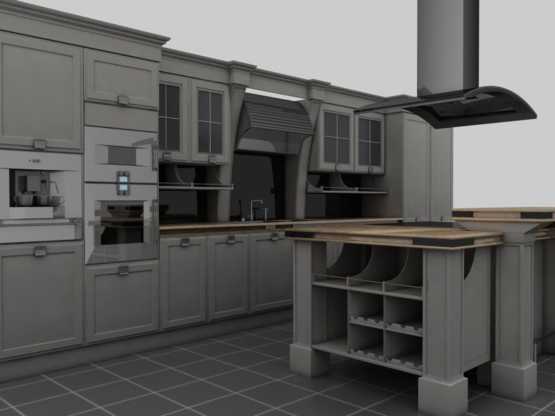 Kitchen Free 3D Model - .c4d - Free3D