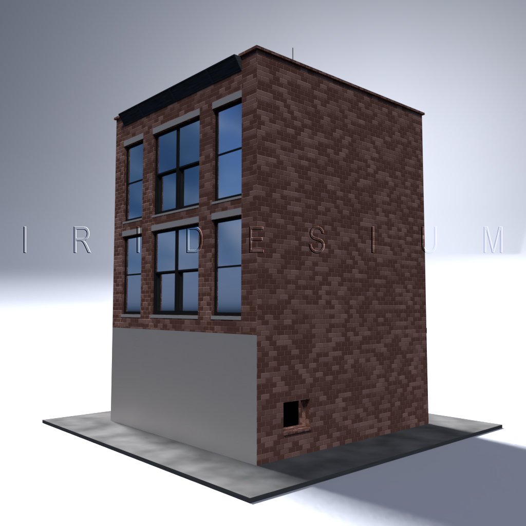 Red Brick Building Free 3D Model - .3ds .obj .blend .fbx .mtl - Free3D