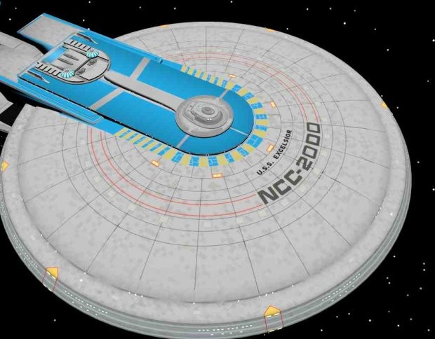 USS Excelsior NCC 2000 Free 3D Model - .obj - Free3D