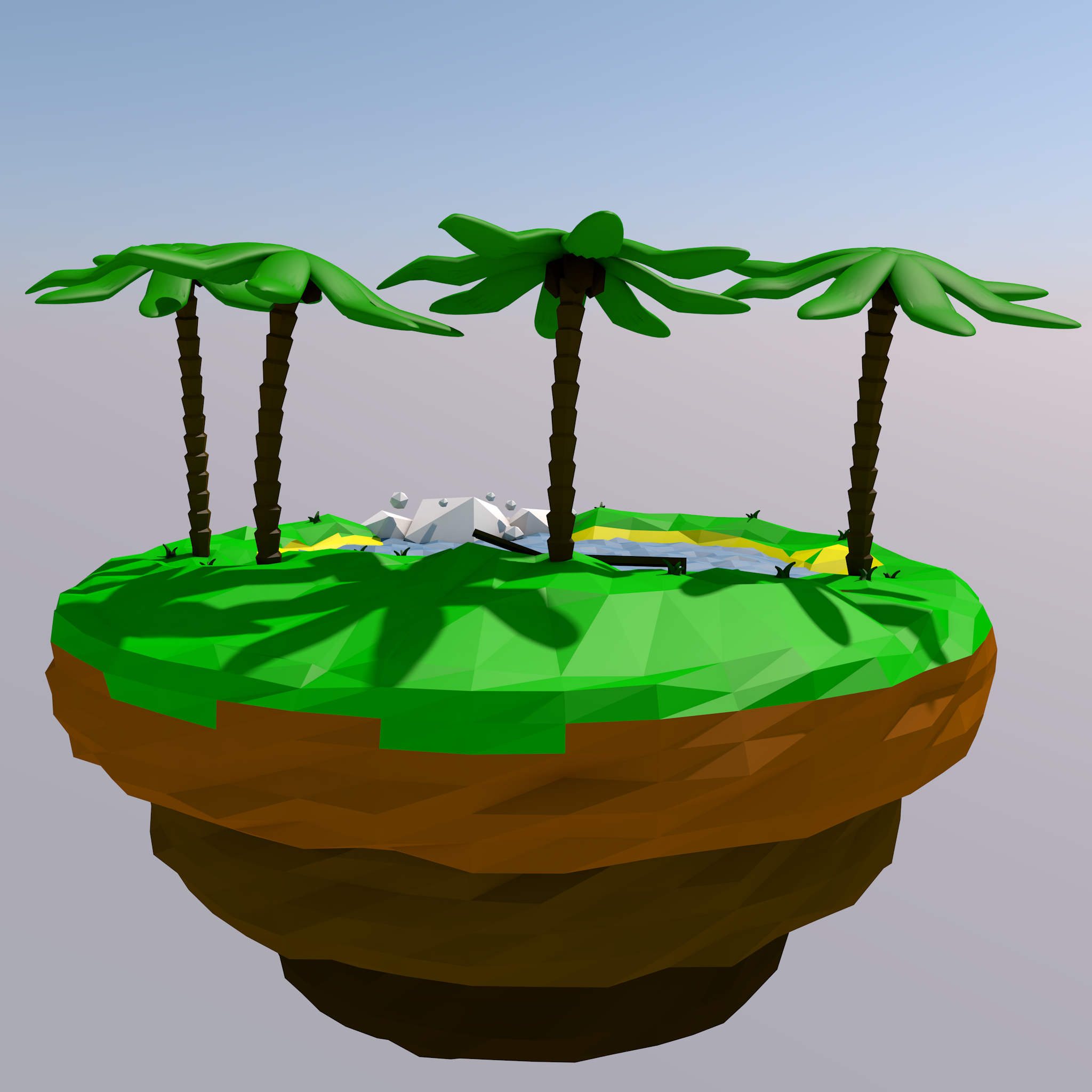 Low poly island 무료 3D 모델 - .c4d - Free3D