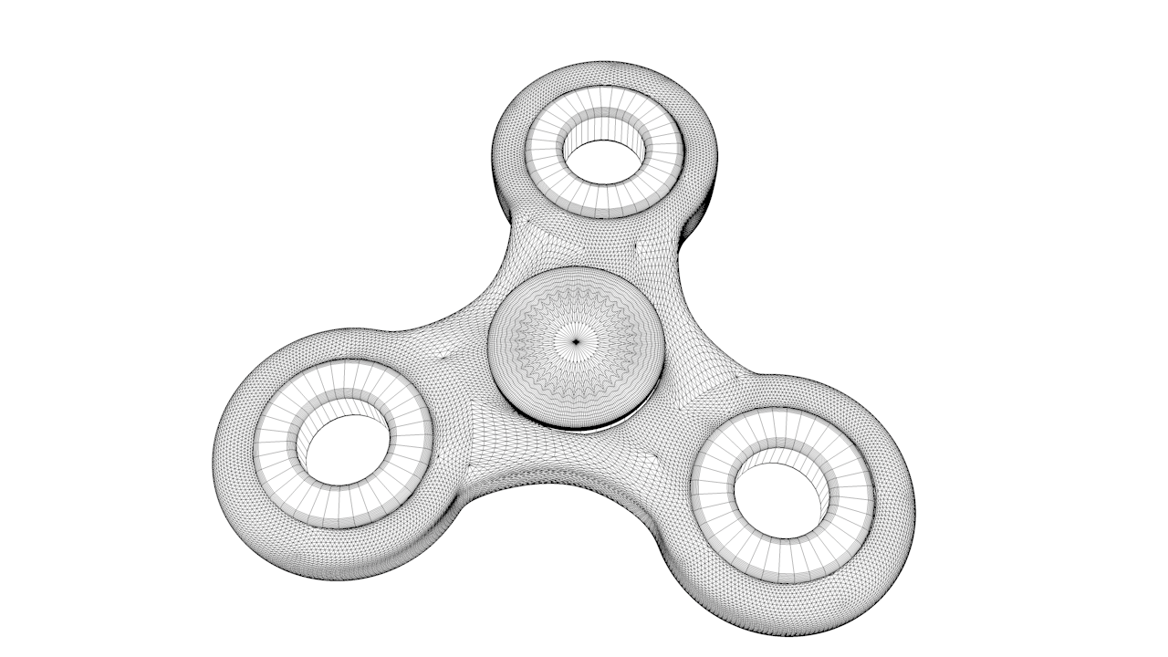 High Poly Fidget Spinner Free 3D Model - .obj .c4d - Free3D