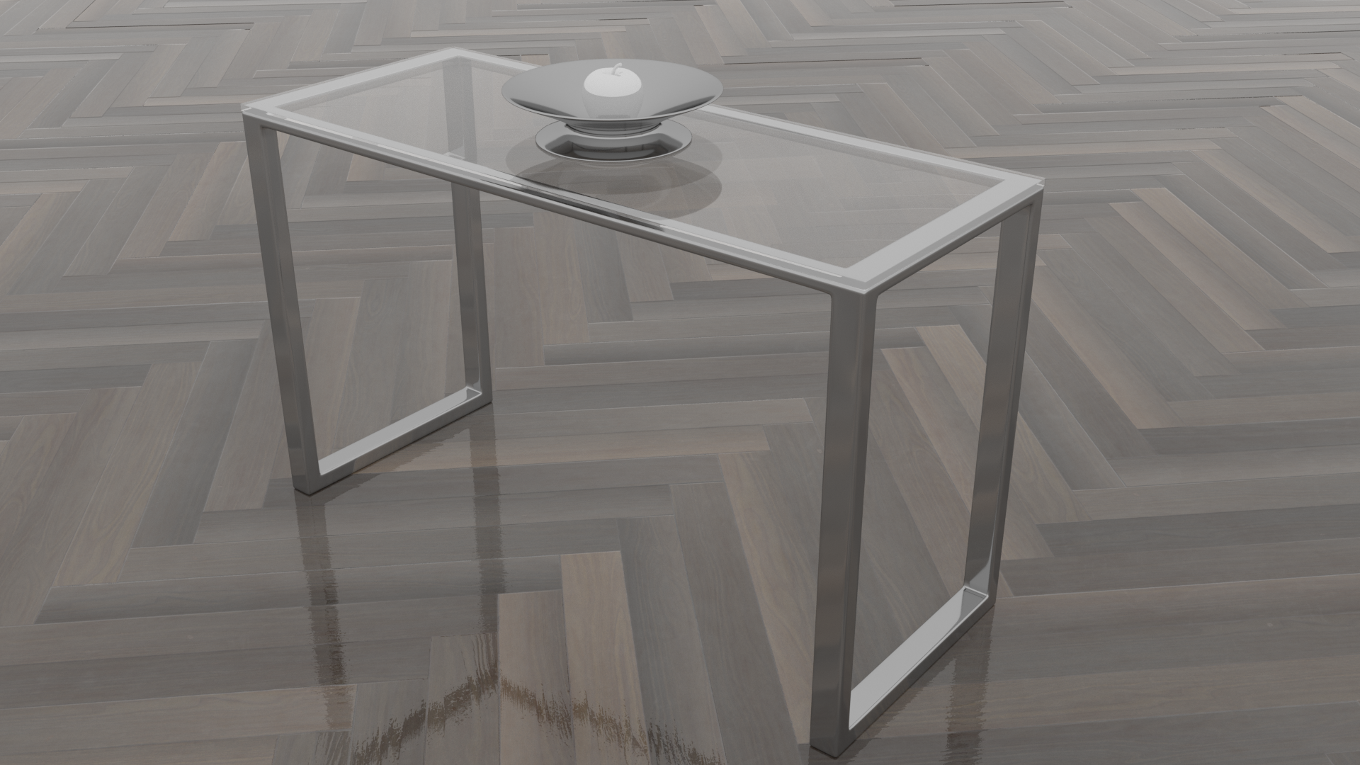 Glass Table (Highpoly) Free 3D Model - .blend .fbx - Free3D