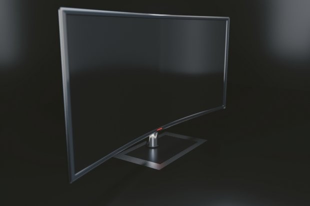 Curved LED TV Free 3D Model - .blend - Free3D