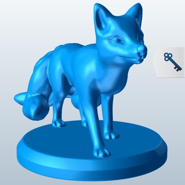 Creature Fox w many large tails V1 Free 3D Model - .obj .stl - Free3D