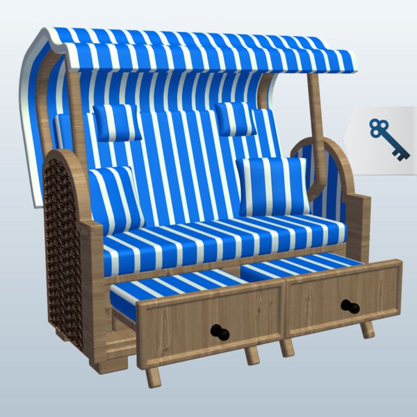 Strandkorb v2 Free 3D Model - .obj .stl - Free3D