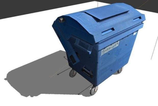 Garbage container Free 3D Model - .3ds .obj .dae .blend .fbx .mesh .dxf ...