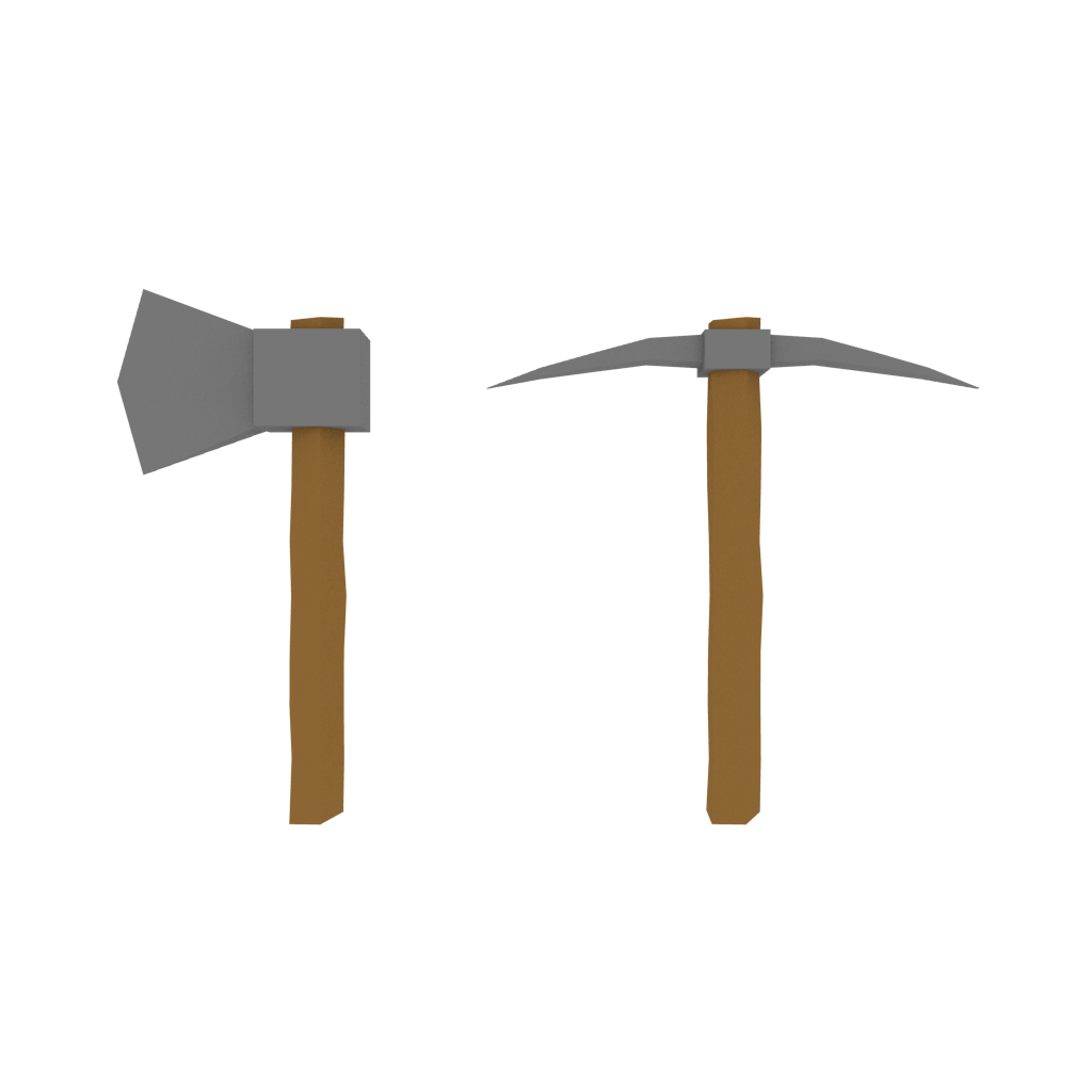 Low Poly Axe & Pickaxe Free 3D Model - .fbx .obj - Free3D