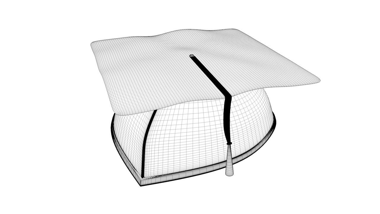 Graduation hat Free 3D Model - .obj .c4d - Free3D