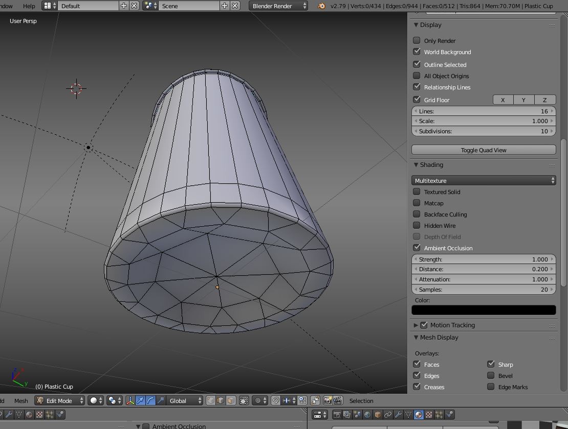 Low-Poly Plastic Cup Free 3D Model - .x3d .x .wrl .unity .tbscene .stl ...