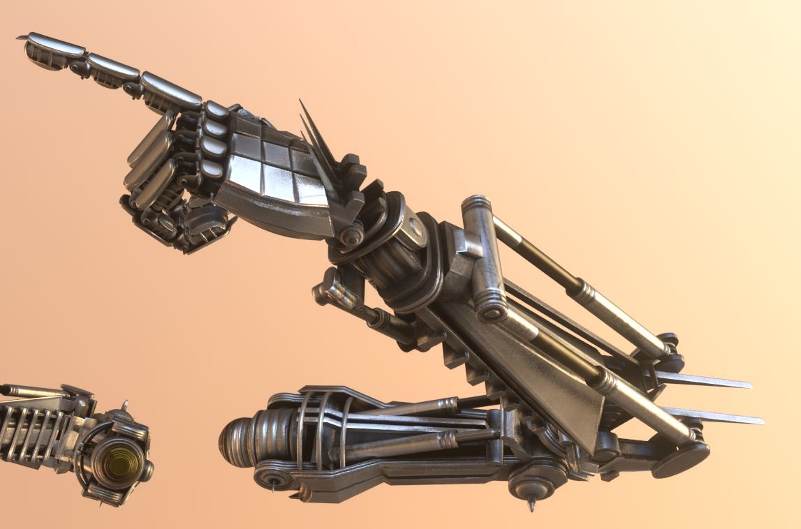 Rigged Robot Arms Blender-2.82a Version Free 3D Model - .jpg .blend ...