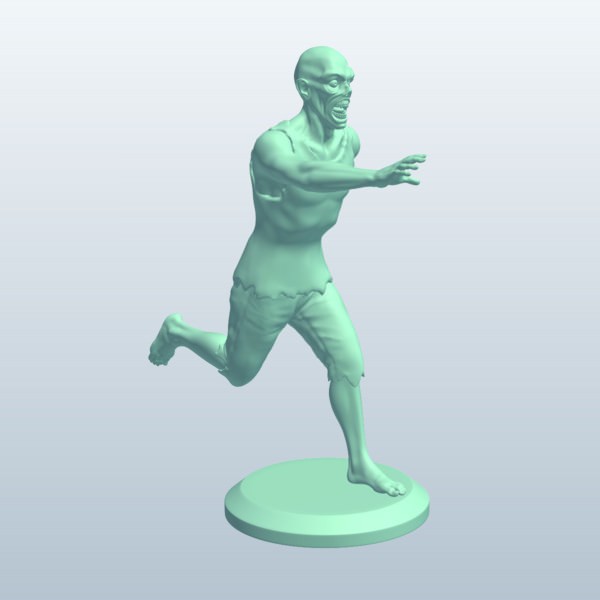 Fast moving zombie with arms swinging at sides and bent legs v1 Free 3D ...
