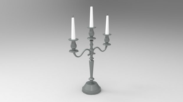 Candlestick Free 3D Model - .obj .mb .fbx - Free3D