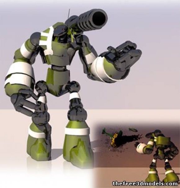 Battle Droid Bazooka Version Free 3D Model - .c4d - Free3D