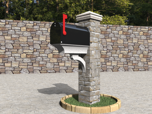 Mailbox Post Free 3D Model - .obj - Free3D