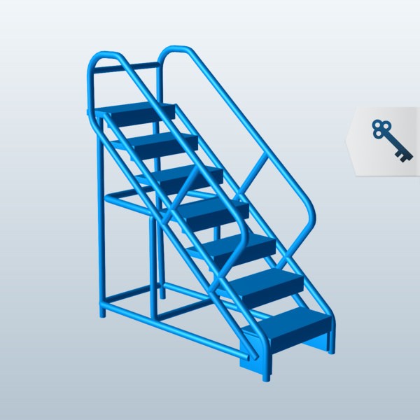 Warehouse Ladder V1 Free 3D Model - .obj .stl - Free3D