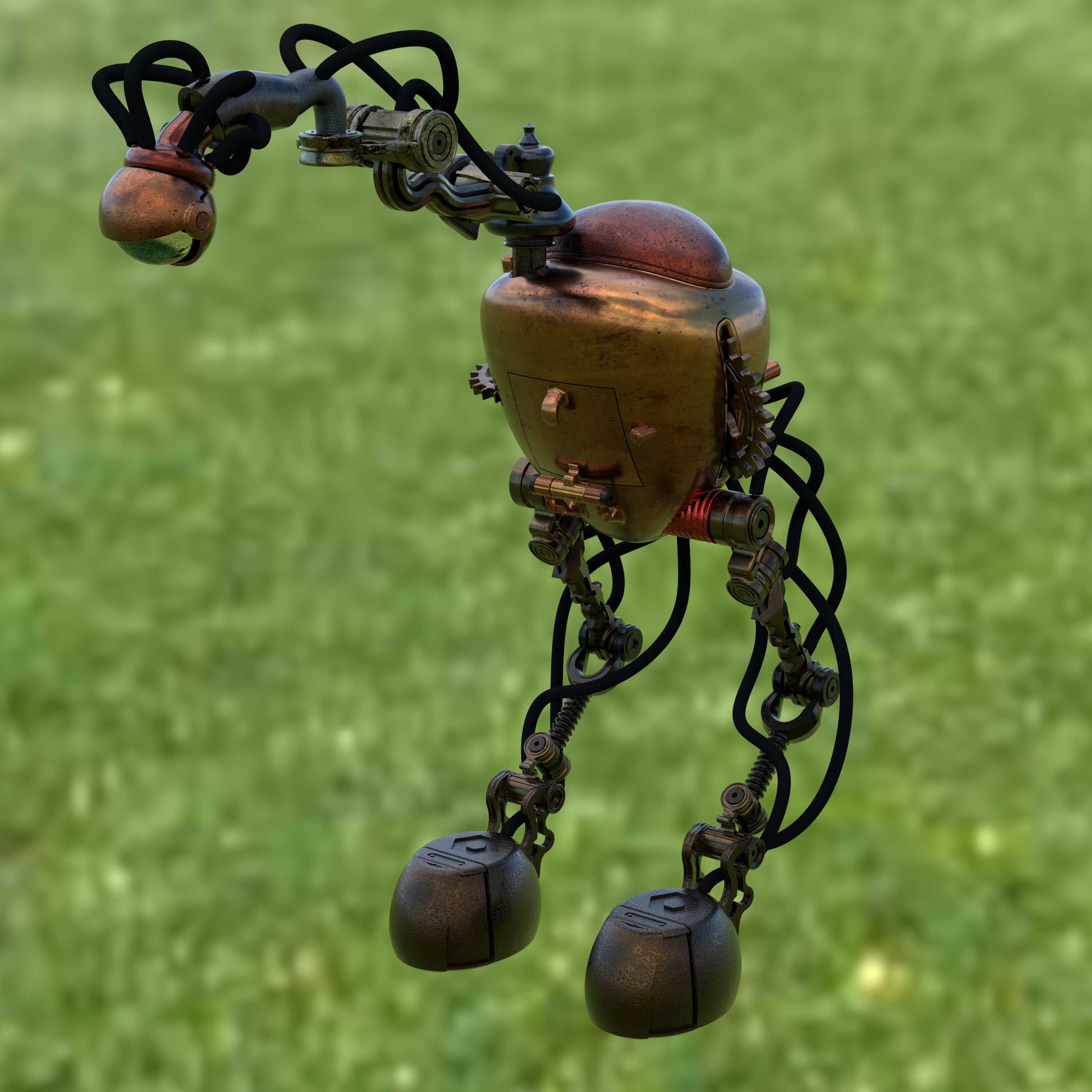 Steampunk Robot NIGEL Free 3D Model - .mb .dwg - Free3D