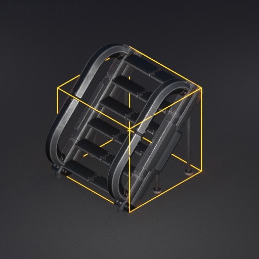 Modular Sci-Fi Stairs (Basic Version) Free 3D Model - .fbx .x3d .wrl ...